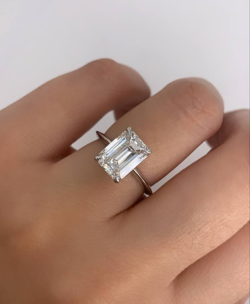 3 Emerald Cut Diamond Solitaire Engagement Rings You Should Consider ...